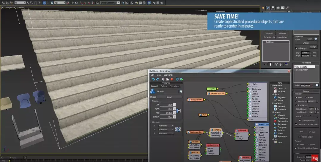 【插件】3ds Max参数化建模插件RailClone - 知乎