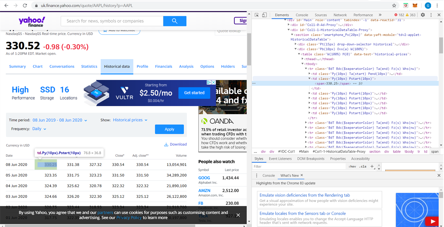 用 Python 通过雅虎财经获取股票数据 - 知乎