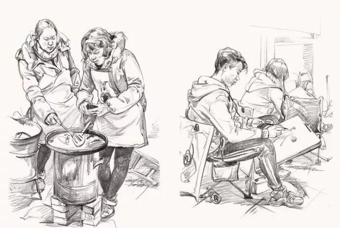 速写人物临摹素材 - 知乎