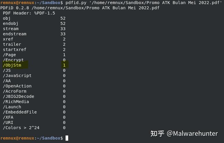 PDF文件的静态恶意软件分析与真实生活演示 - 知乎