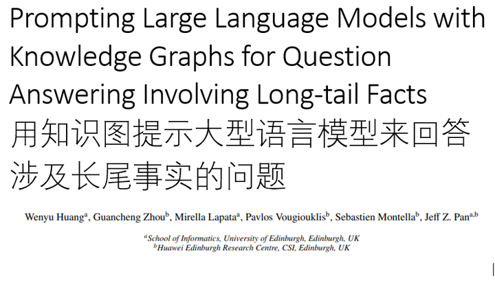 Prompting Large Language Models with Knowledge Graphs 4 Question Answering Involving Long tail ...