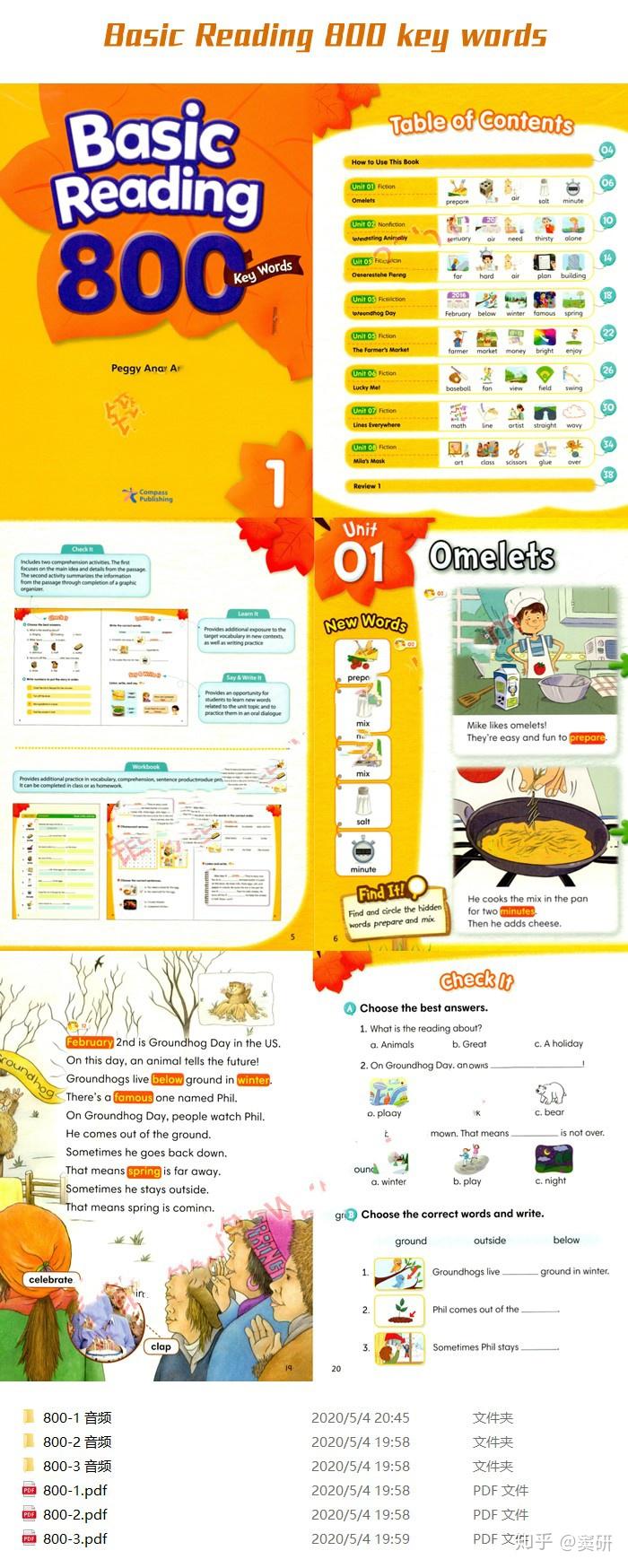 《Basic Reading Key Words教材200词-1200词》阅读基础核心词PDF分享 - 知乎