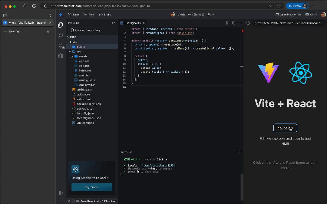 如何在 React 中使用 SolidJS 的 Signal？ - 知乎