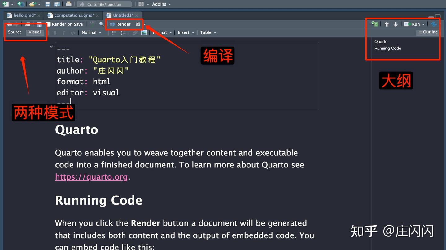 Quarto 入门教程 (2)：如何使用并编译出不同文档 - 知乎