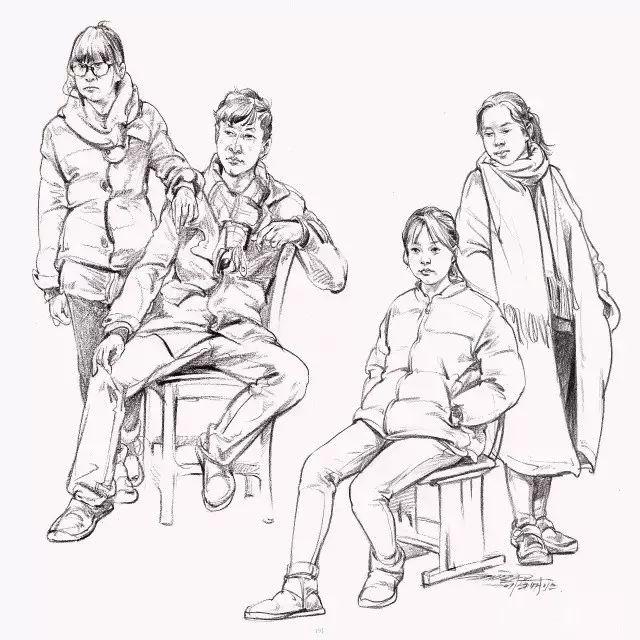 速写人物临摹素材 - 知乎