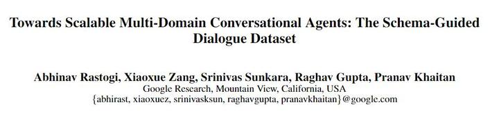 The Schema-Guided Dialogue Dataset (SGD) - 知乎