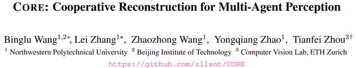 引入MAE思想的协同感知-CORE: Cooperative Reconstruction for Multi-Agent Perception - 知乎