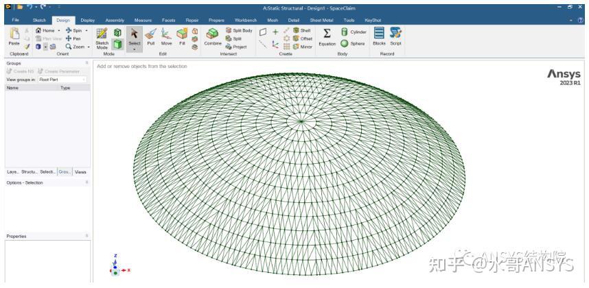 基于Python脚本SpaceClaim单层网壳结构参数化模型的创建 - 知乎