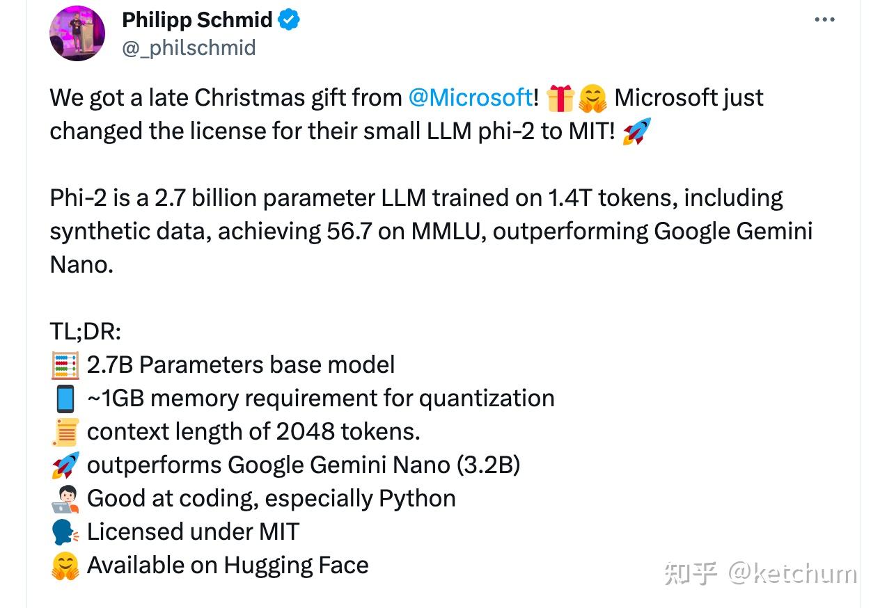 微软真正开源其顶级语言模型 phi-2，可用于商业用途！ - 知乎