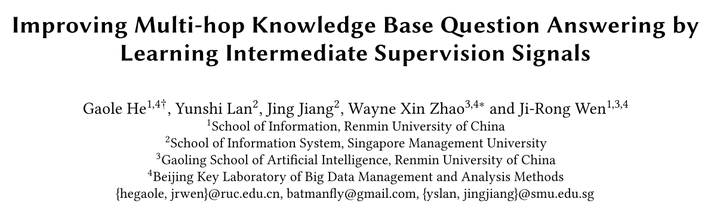 【论文每日一读】Improving Multi-hop Knowledge Base Question Answering by Learning Intermediate... - 知乎