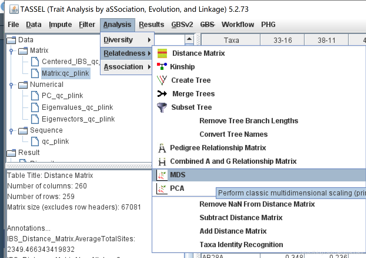 使用TASSEL学习GWAS笔记（3/6）：基因型数据可视化：kingship，PCA，MDS - 知乎