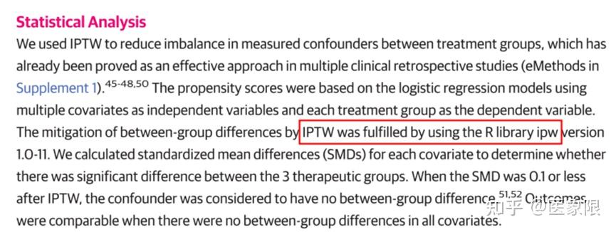 从一篇高分文献来了解IPTW是什么，R语言怎么实现 - 知乎