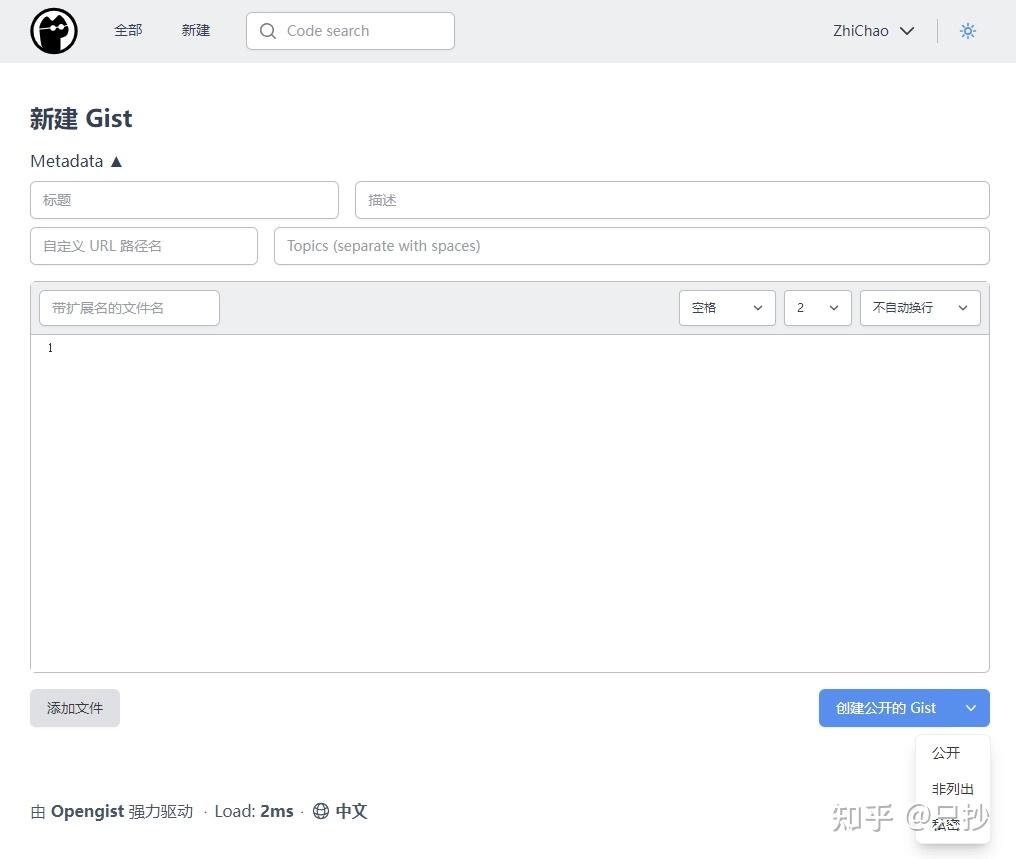 私有化部署 Opengist 代码片段管理工具 完美替代 GitHub Gist - 知乎