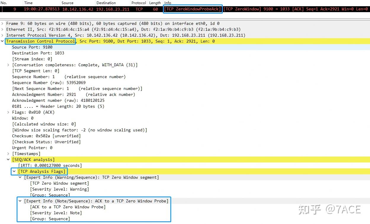 TCP Analysis Flags 之 TCP ZeroWindowProbe - 知乎