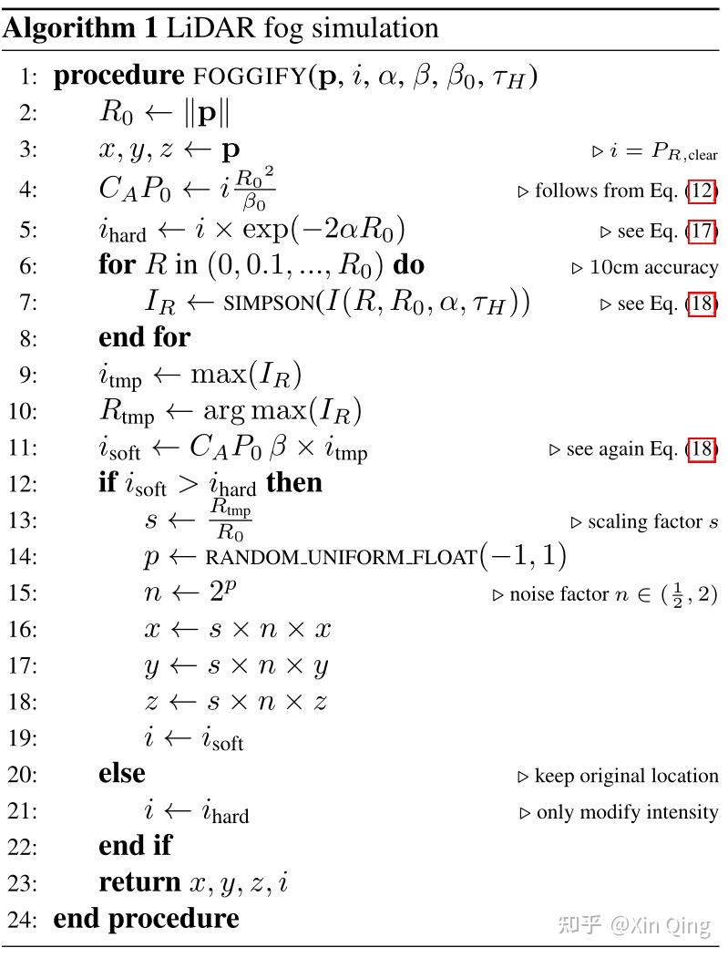 文献阅读：Fog Simulation on Real LiDAR Point Clouds for 3D Object Detection in Adverse Weather - 知乎