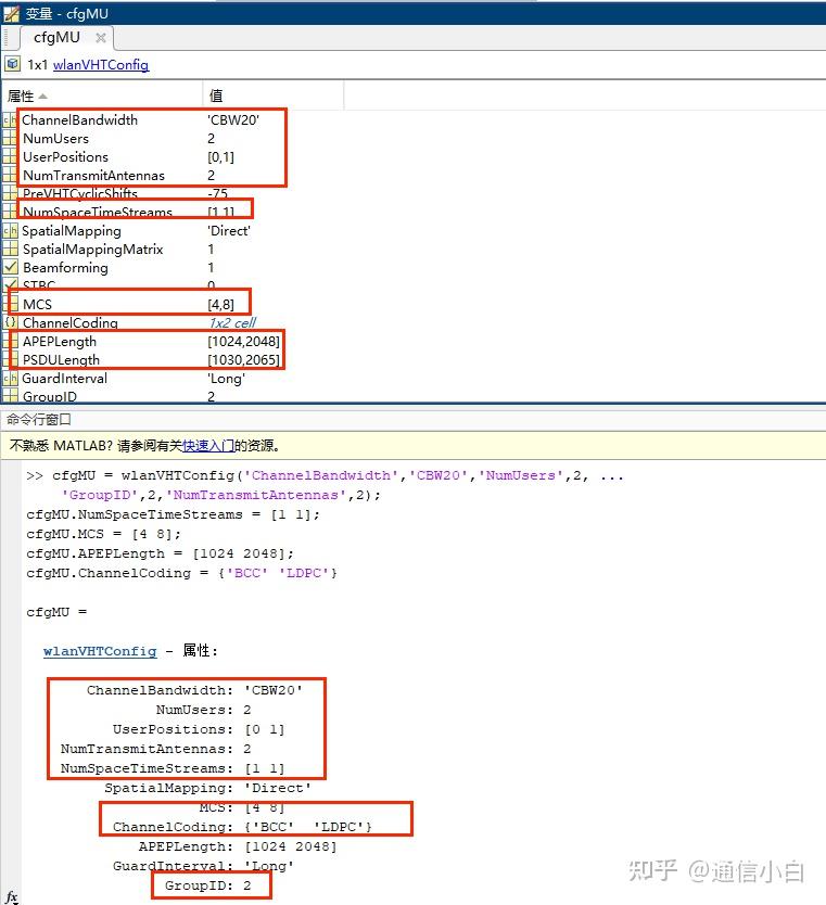 Matlab WLAN工具箱：WLAN PHY 模型之如何使用wlanVHTConfig 配置对象 - 知乎
