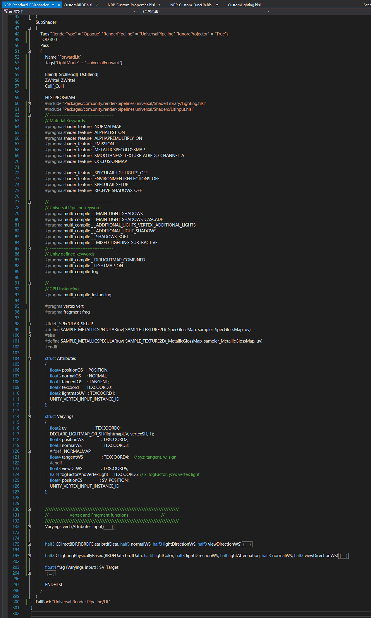 "Universal Render Pipeline/Lit"拆解（URP 7.7.1） - 知乎