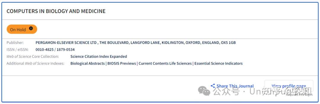 慎投！新增1本中科院2区SCI期刊被标记On Hold！ - 知乎