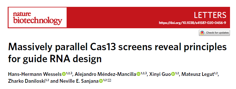 Nature Biotech. | 基于Cas13筛选的RNA设计 - 知乎