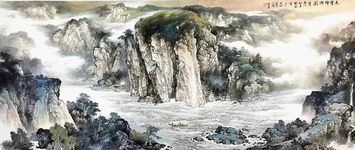 彩墨山水画名家扬天佑《赤壁神游图》：江流有声断岸千尺 - 知乎