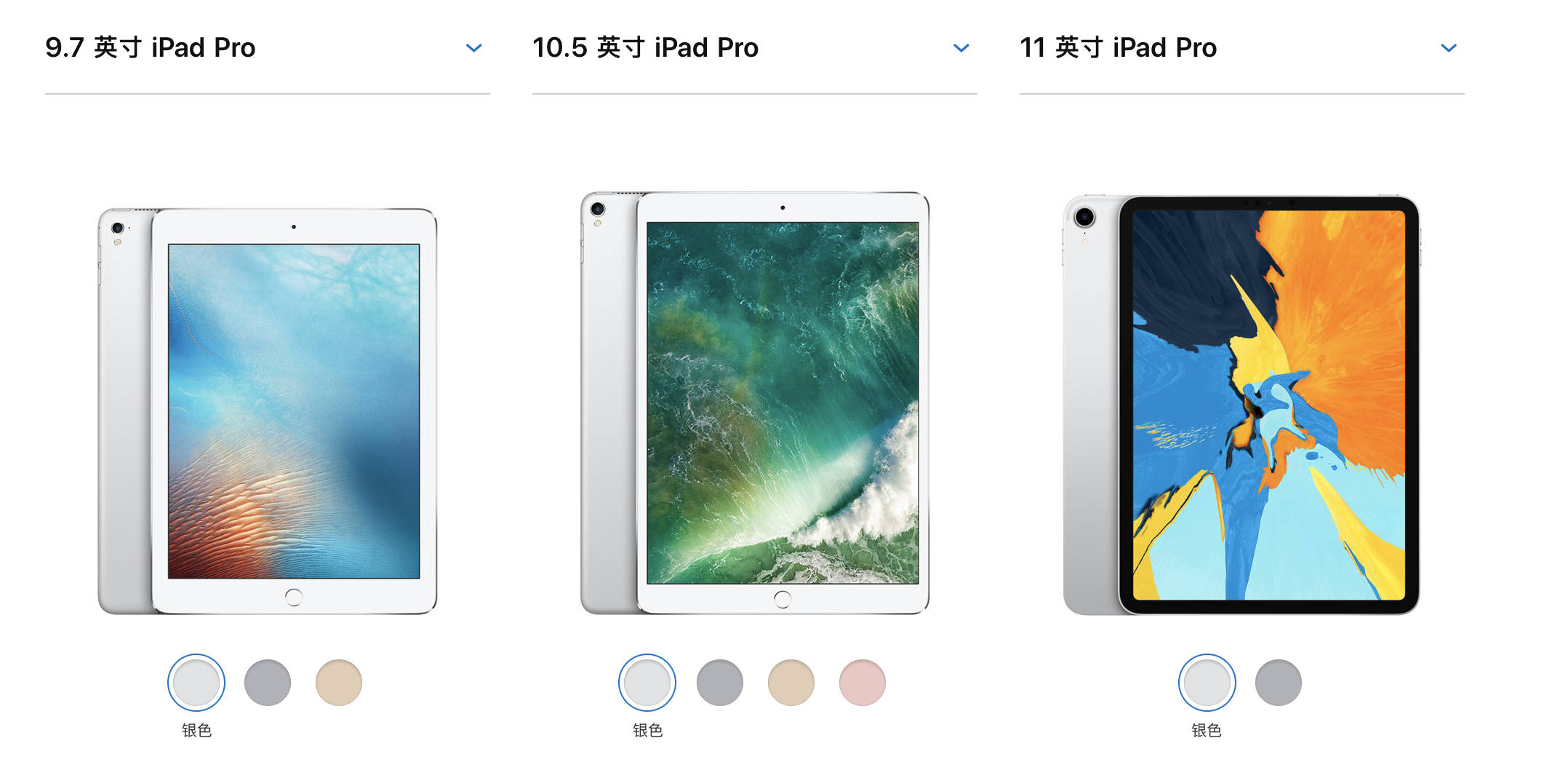 iPad Pro 一代（2015&2016）、二代（2017）和三代（2018）在外观和性能上的区别？