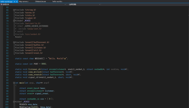 libevent@vs2019: Sample/hello-world - 知乎