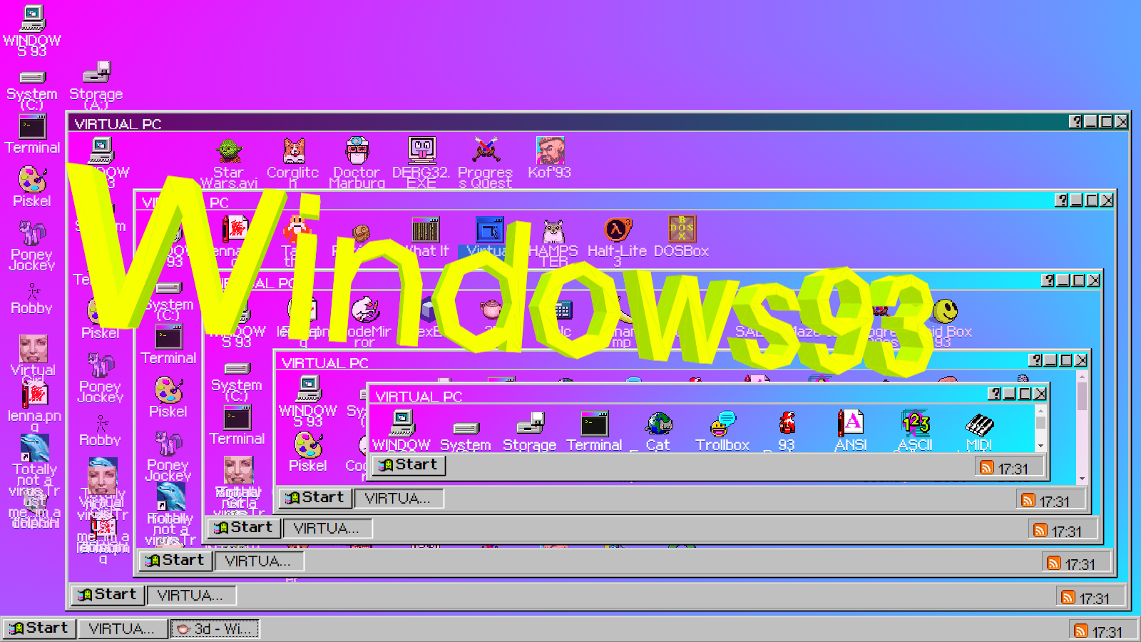 黑客开发，网页专属，你见过特效Windows 93操作系统吗？（一） - 知乎