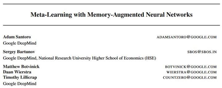 meta-learning with memory-augmented NN - 知乎