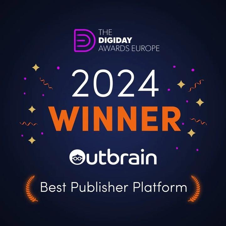 Outbrain荣获最佳出版平台奖 - 知乎