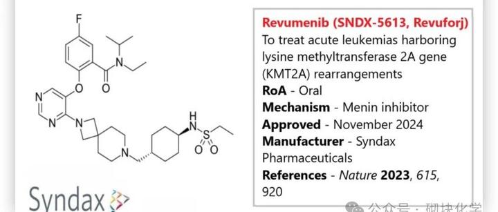 2024｜FDA 批准的第39个小分子药物：Revumenib （Revuforj） - 知乎