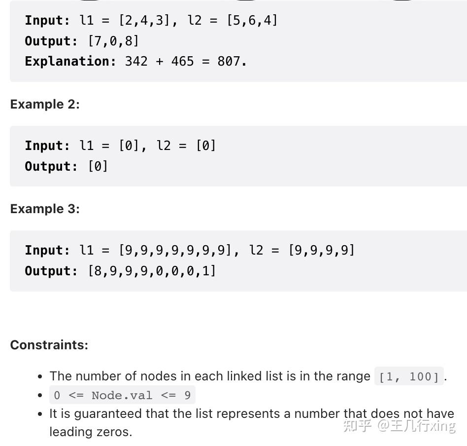 LeetCode 3M-两数相加（链表）9种解法 - 知乎