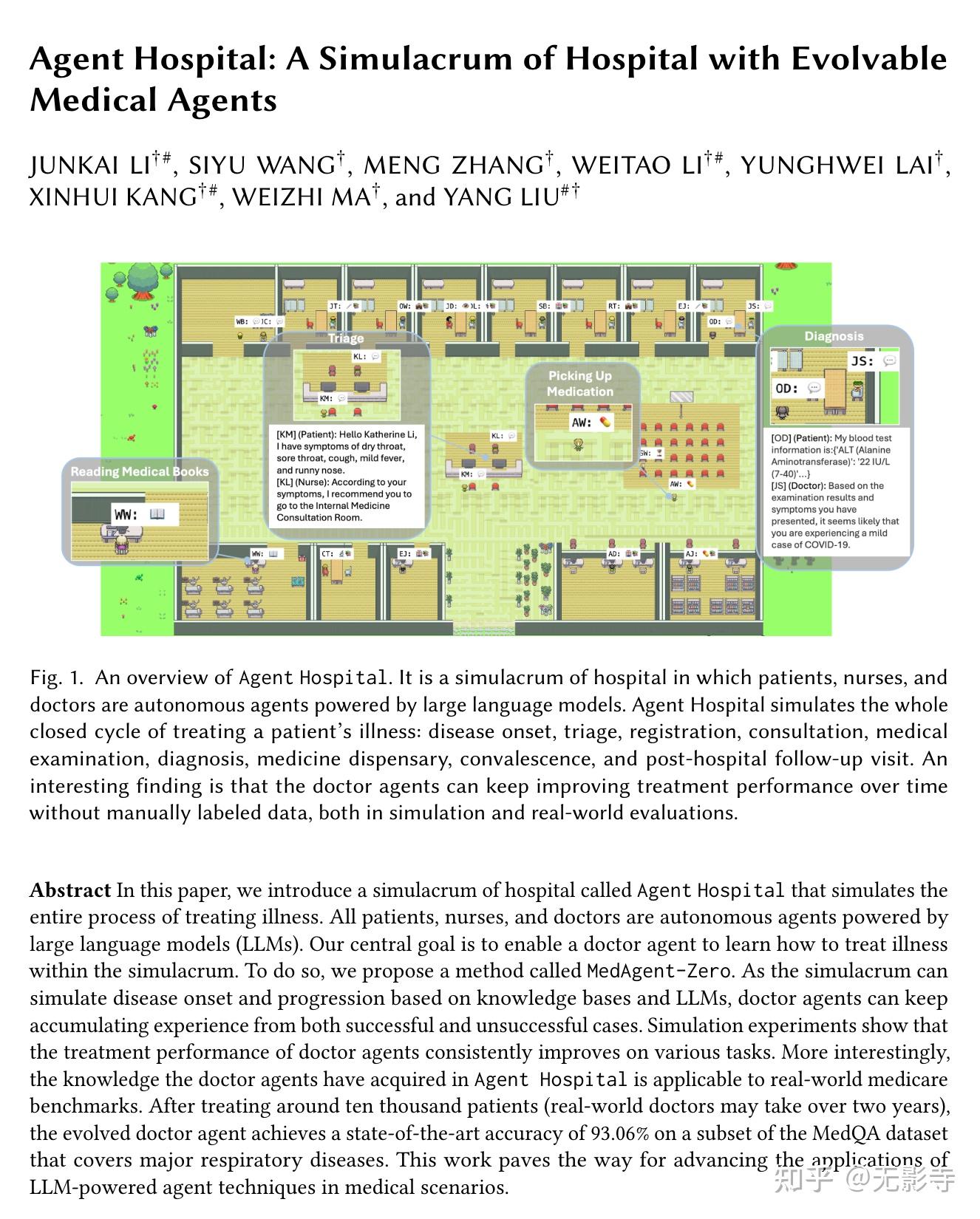 【LLM-agent】医院agent：具有可进化医疗agent的医院模拟器 - 知乎