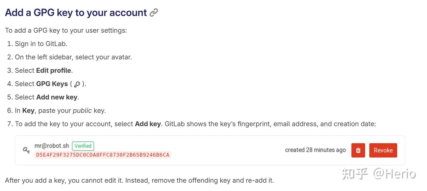 Gitlab和Gihub配置GPG验证 - 知乎