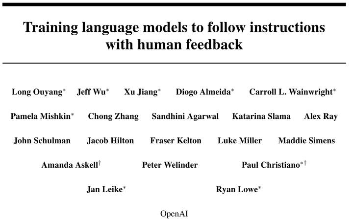 InstructGPT: Training language models to follow instructions with human feedback - 知乎