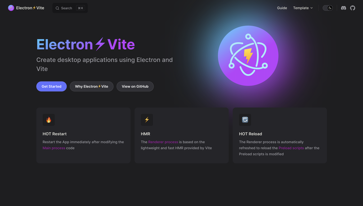 Electron⚡️Vite 官网上线了 🎉 Cool - 知乎