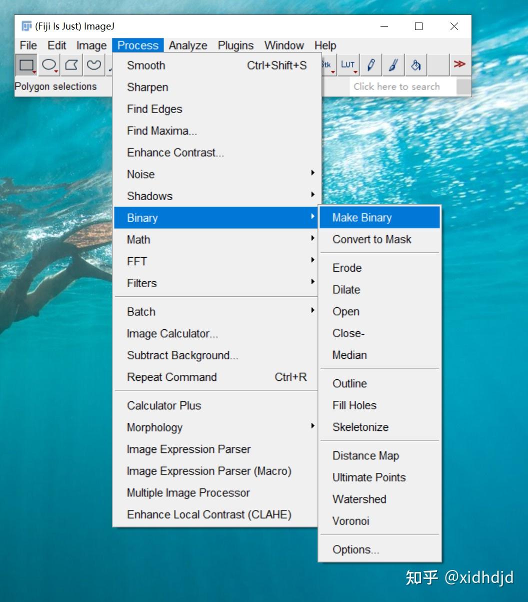 为什么在image J中已将图片设置为8 bit，但是binary操作还是会提示需要8 bit图片？ - 知乎