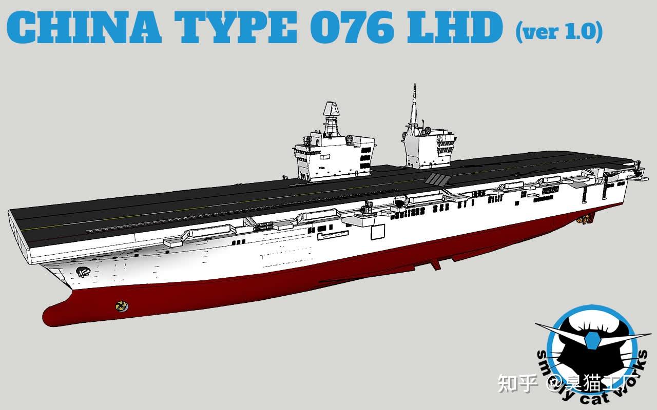 中国076型两栖攻击舰队 四川舰下水状态模型 - 知乎