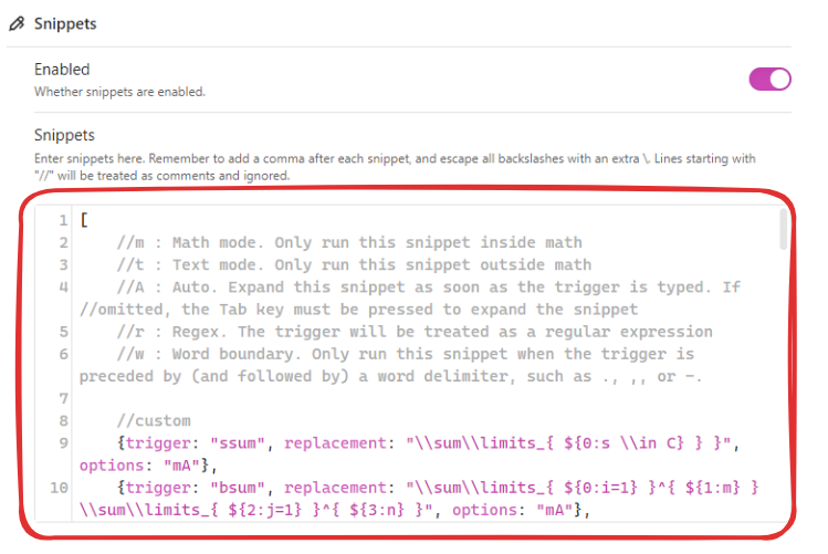 我的一部分 Obsidian 的 Latex Suite 插件的配置，顺便介绍一下替换函数的写法 - 知乎