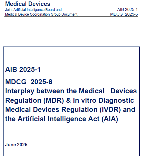 欧盟MDR认证 AI 法案与医疗器械法规联手！MDCG 2025-6解析 - 知乎