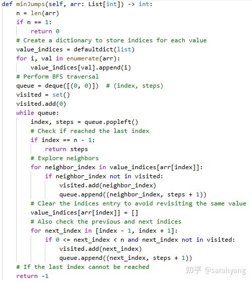 Leetcode 1345. Jump Game IV (BFS) - 知乎