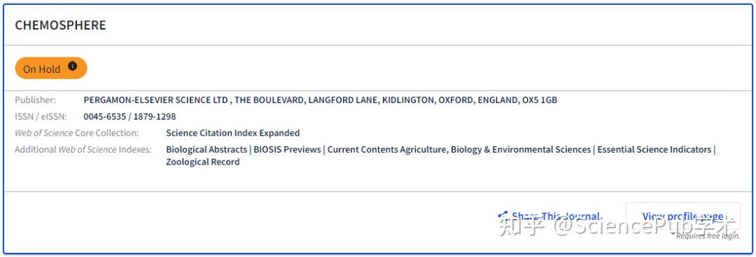 最新！On Hold期刊最全名单，内含多本TOP刊 - 知乎