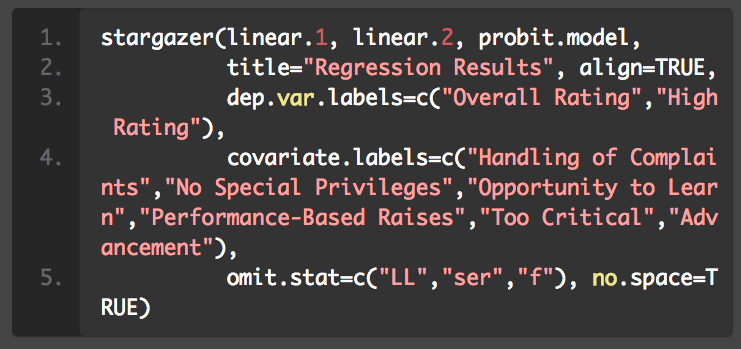 要优雅！一行代码搞定 R 语言模型输出！（使用 stargazer 包） - 知乎