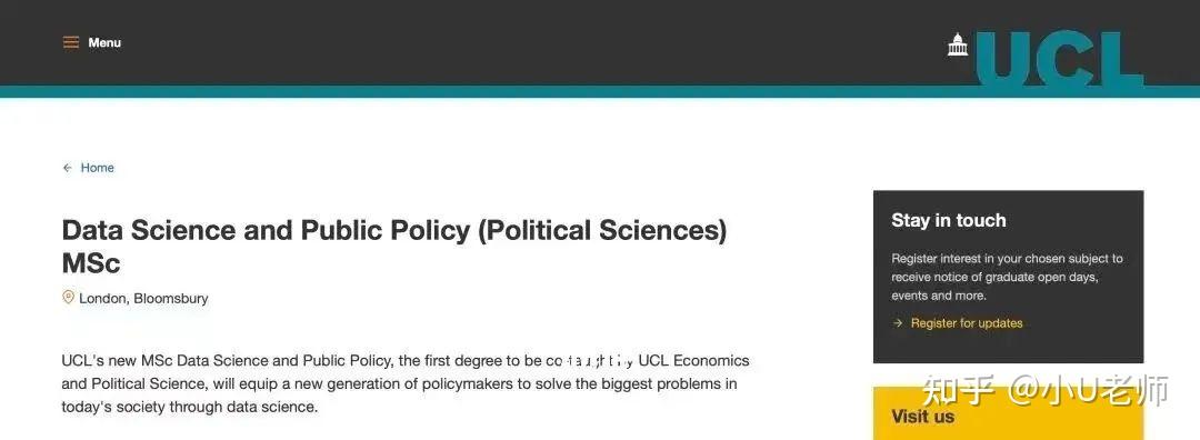 录取要求、录取率大揭秘！UCL——DS项目这么多，我该怎么选？ - 知乎
