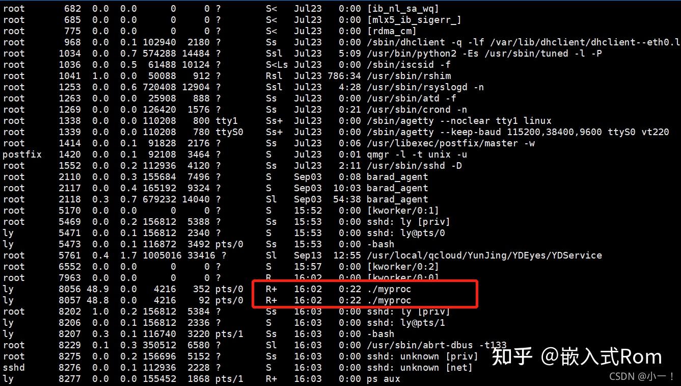 剖析linux中进程的六种状态 知乎