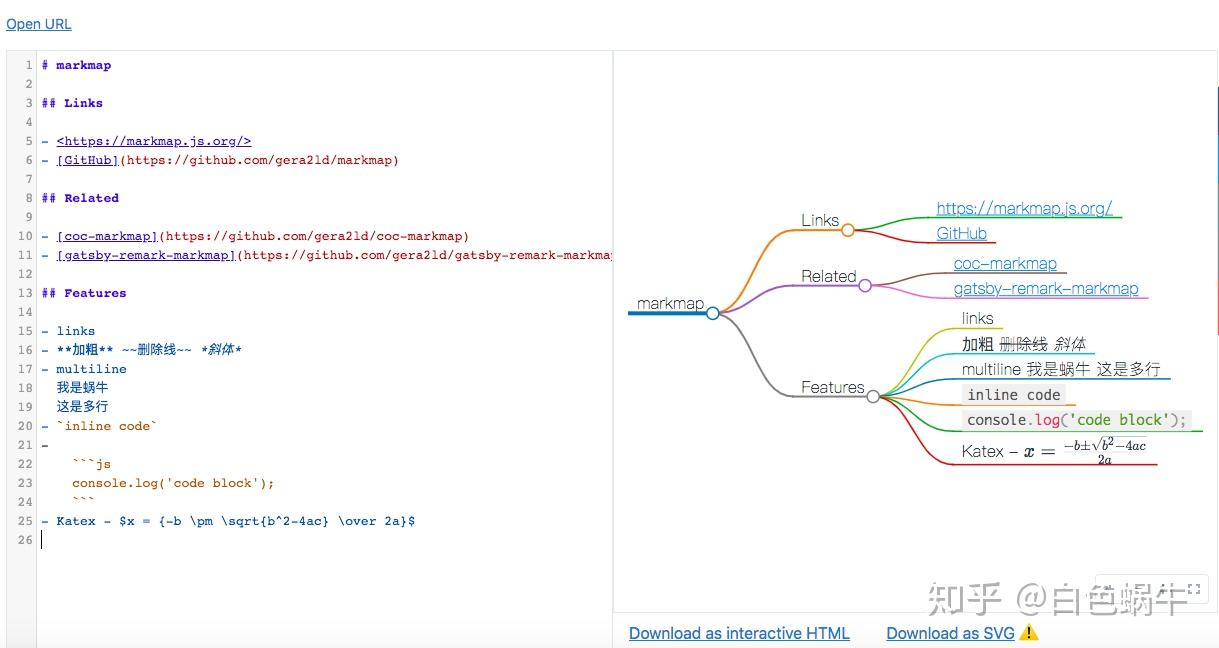 最佳的思维导图生成工具——markmap 使用教程 - 知乎
