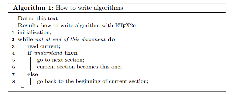 LaTeX伪代码 - 知乎