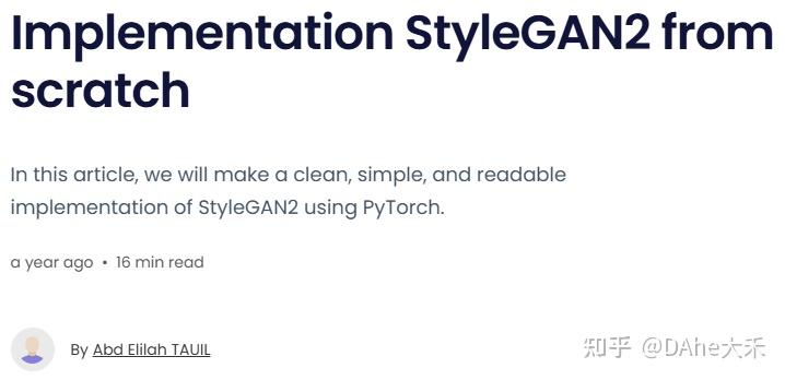Implementation StyleGAN2 from scratch中文翻译 - 知乎