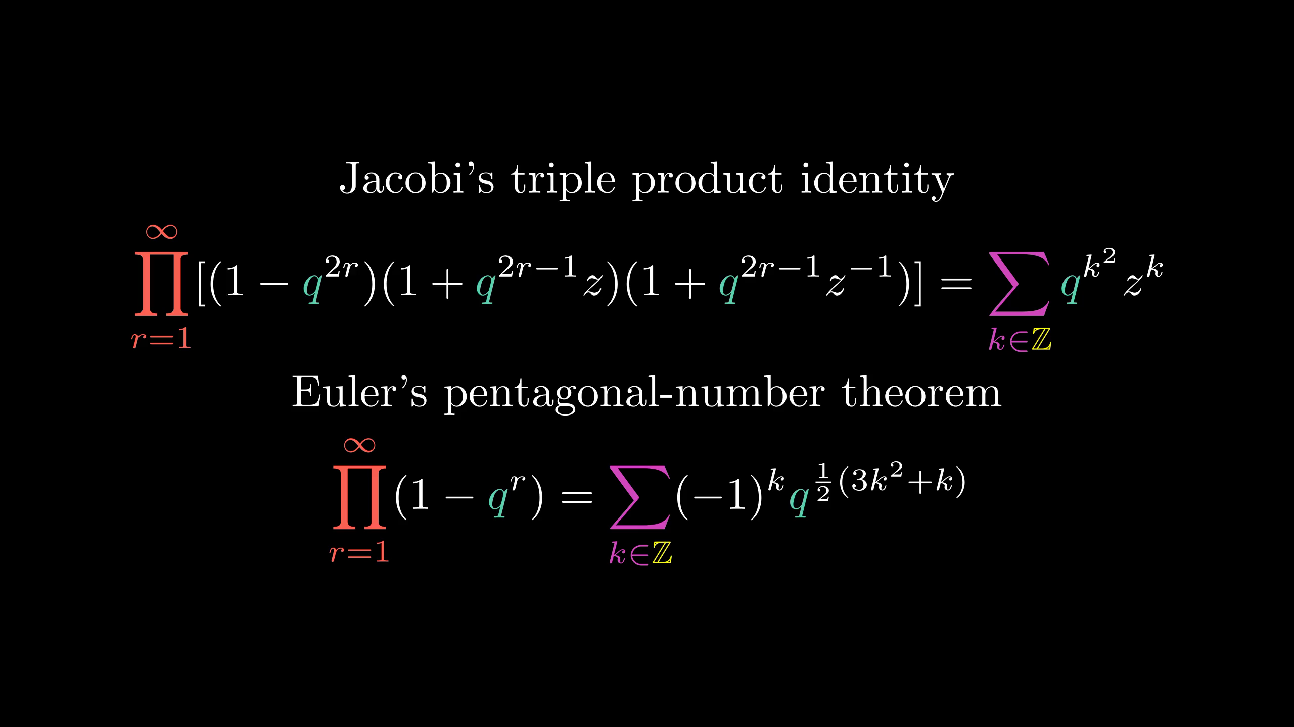 Jacobi三重积与欧拉五边形数定理 - 知乎