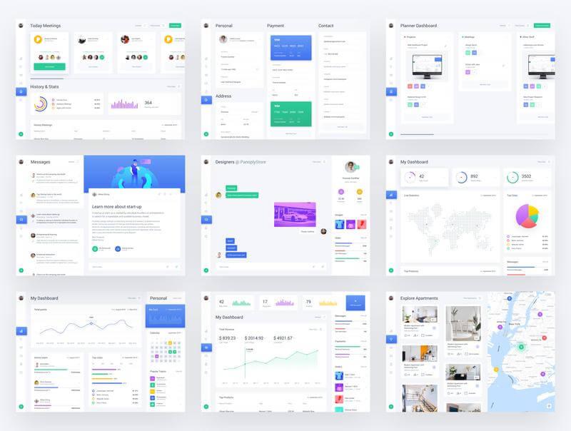 20套后台管理模板web大屏数据图表sketch UIkit-2-XD figma AI PSD - 知乎