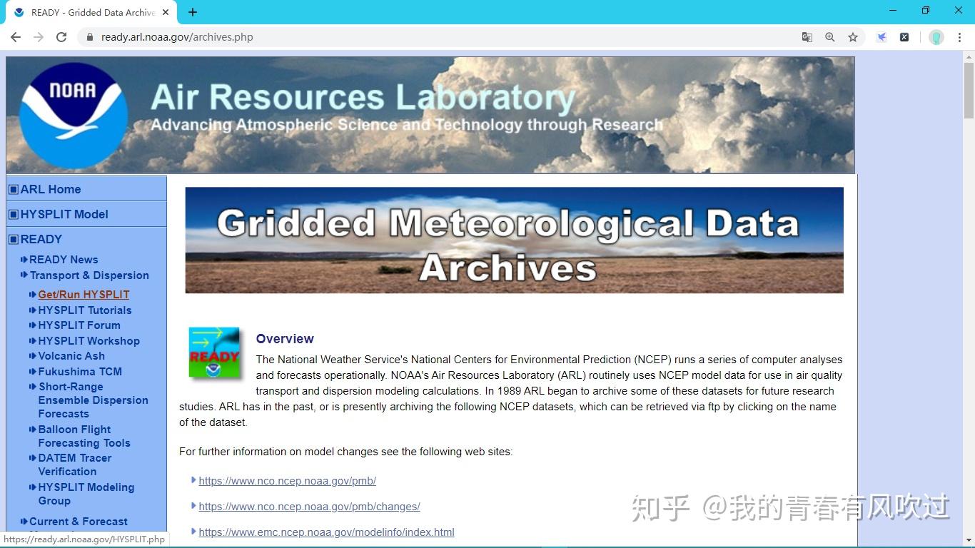 HYSPLIT模型的数据下载 - 知乎